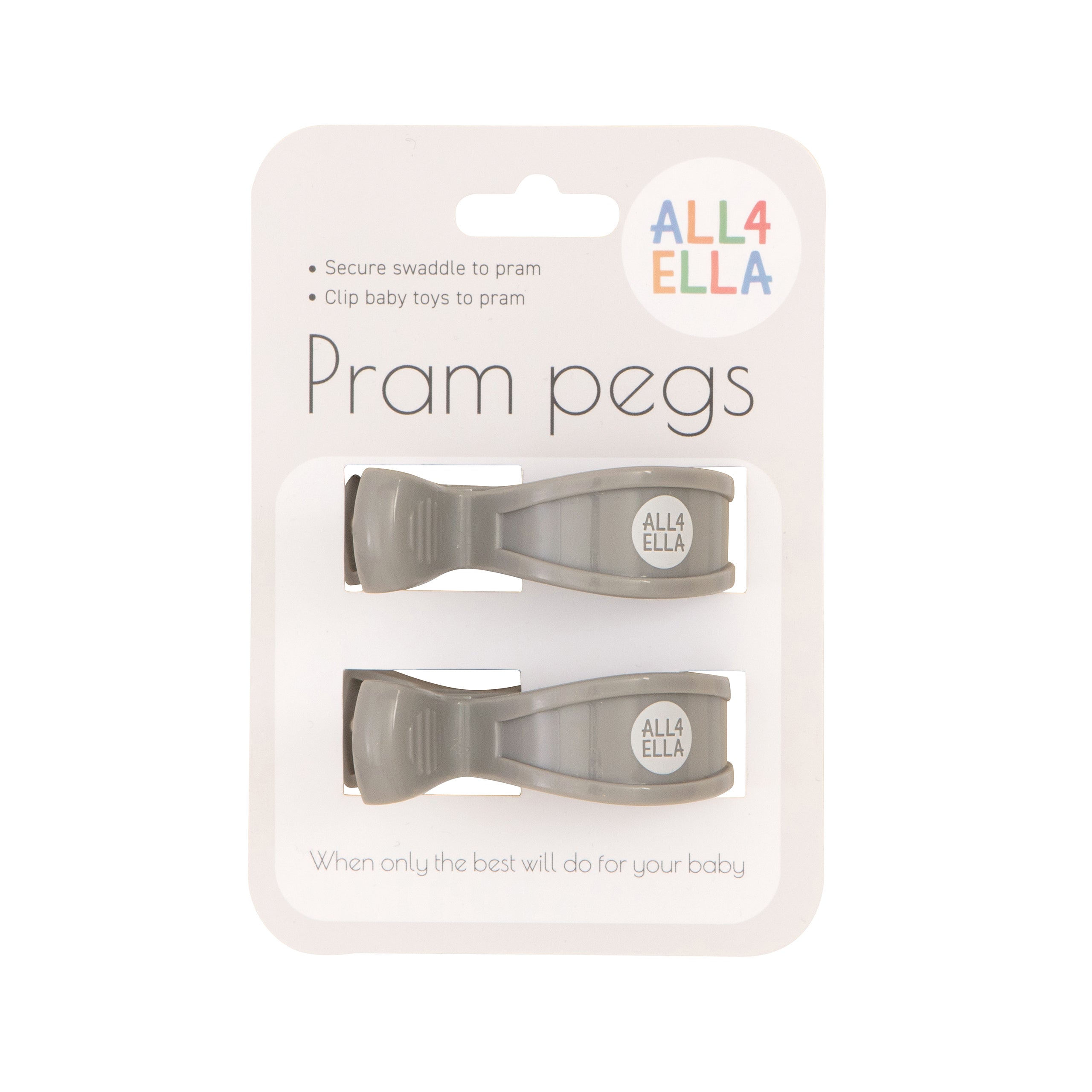 Pram Peg 2pk - Grey – Belly Beyond