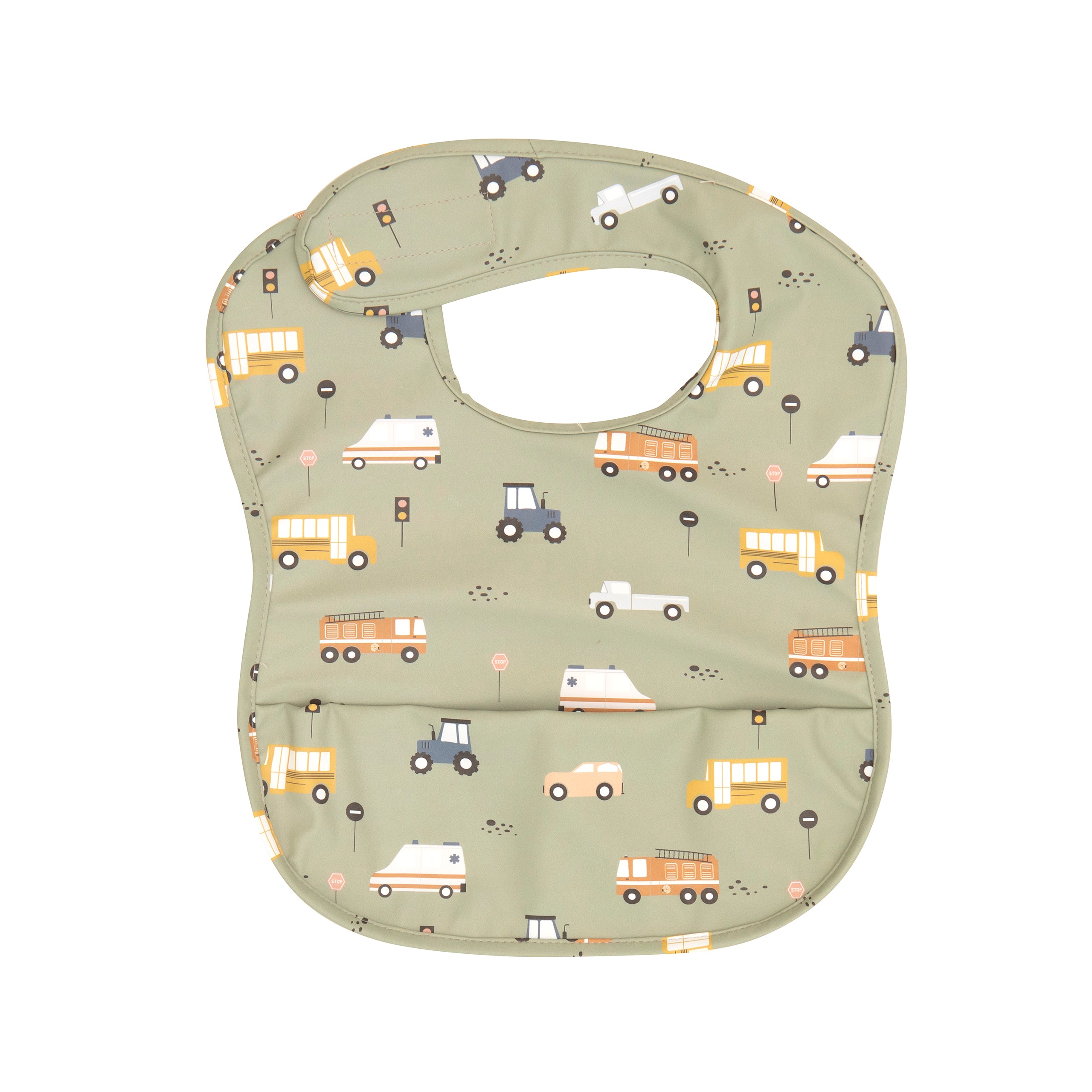 Recycled Pouch Bib - Trucks – Belly Beyond